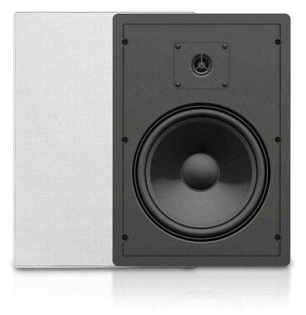 Atlas Sound IWM820 8 inch 2-Way 65W RMS 8 Ohm In-Wall Speaker (Pair, B ...