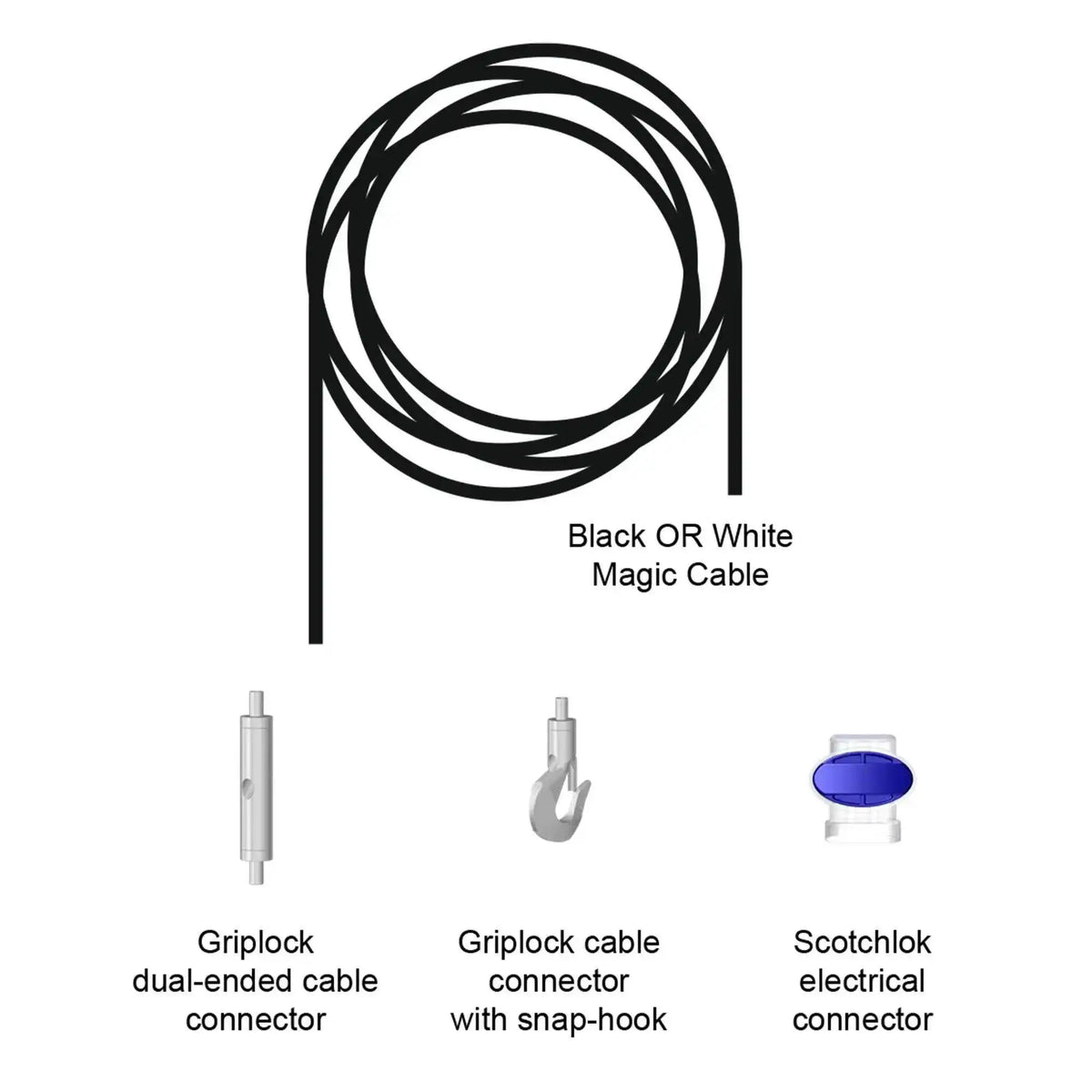 Biamp Desono MC-PHK16-12PK Pendant hang kit, 16 feet (12 pack, White ...