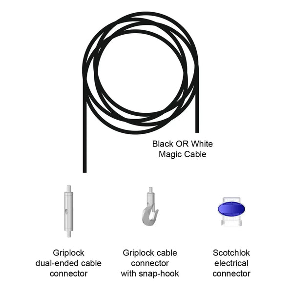 Biamp Desono MC-PHK16-12PK Pendant hang kit, 16 feet (12 pack, White ...