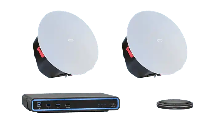 Biamp Devio conference room hub with Parlé table mic (Black) – Creation ...