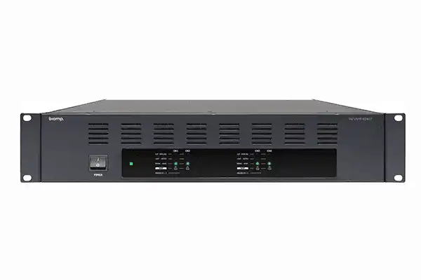 Biamp Commercial REVAMP4240T 4-channel 100V bridgeable digital power a ...