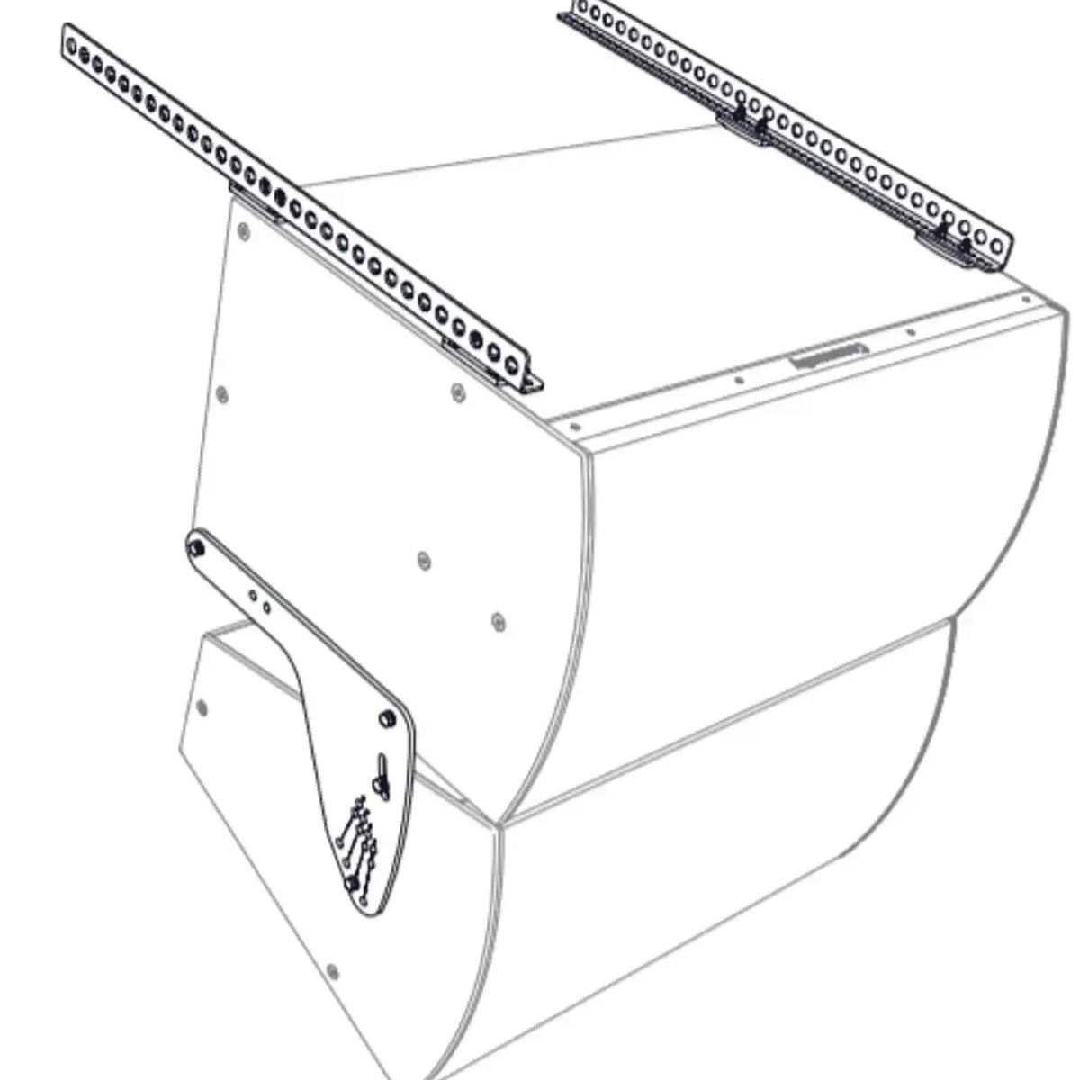 Biamp Community VAB-BFR38 I SERIES Subwoofer Above Full-Range Vertical ...