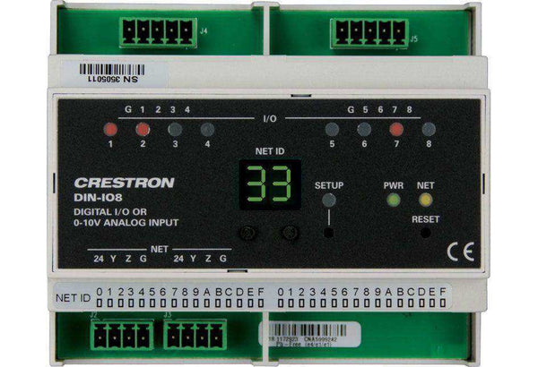 Crestron 4-Series™ DIN Rail Control System - DIN-IO8 – Creation Networks