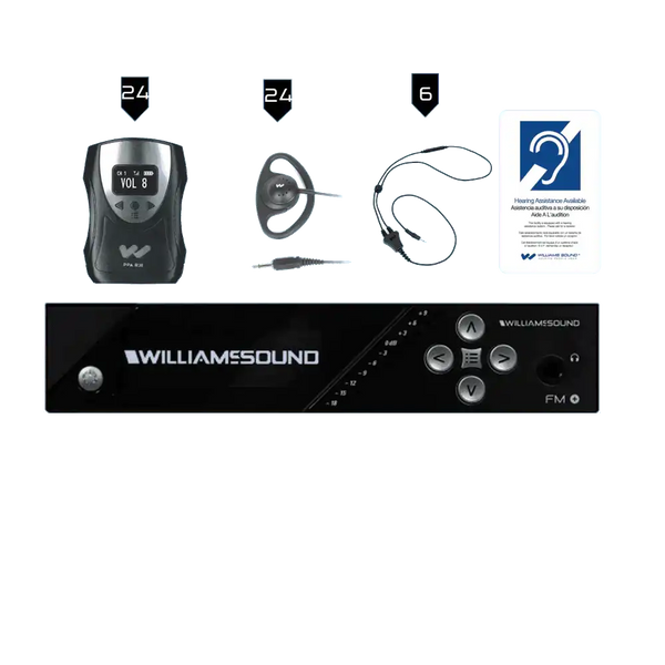 Williams Sound FM 558-24 FM+ System Package (24 R38 receivers ...