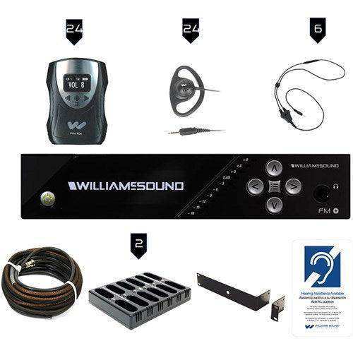 Williams Sound FM 558-24 PRO D FM+ PRO System Package (24 R38 receiver ...
